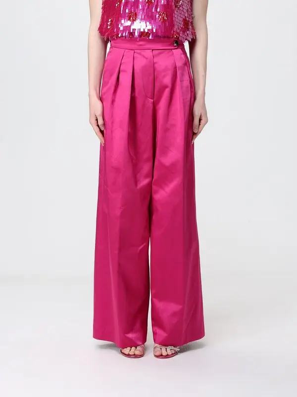 Dries Van Noten Cotton Blend Palazzo Trousers - Pink