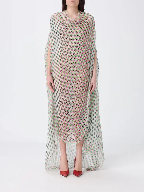 Dries Van Noten Asymmetrical Printed Silk Dress