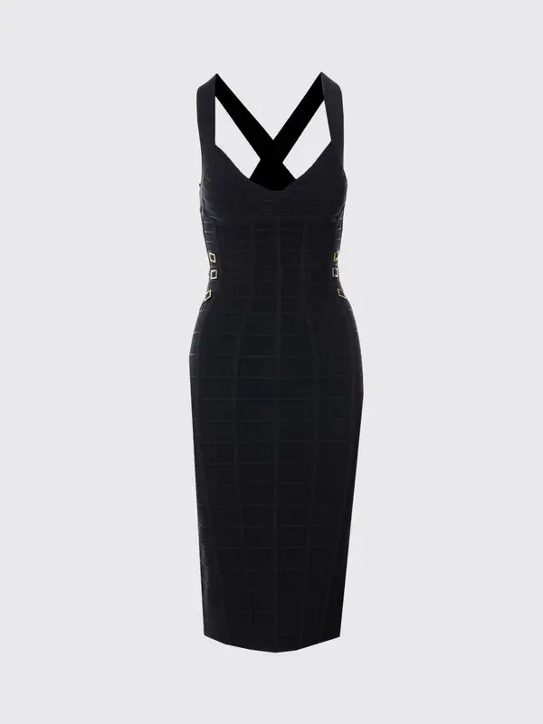 Elisabetta Franchi Midi Dress - Black