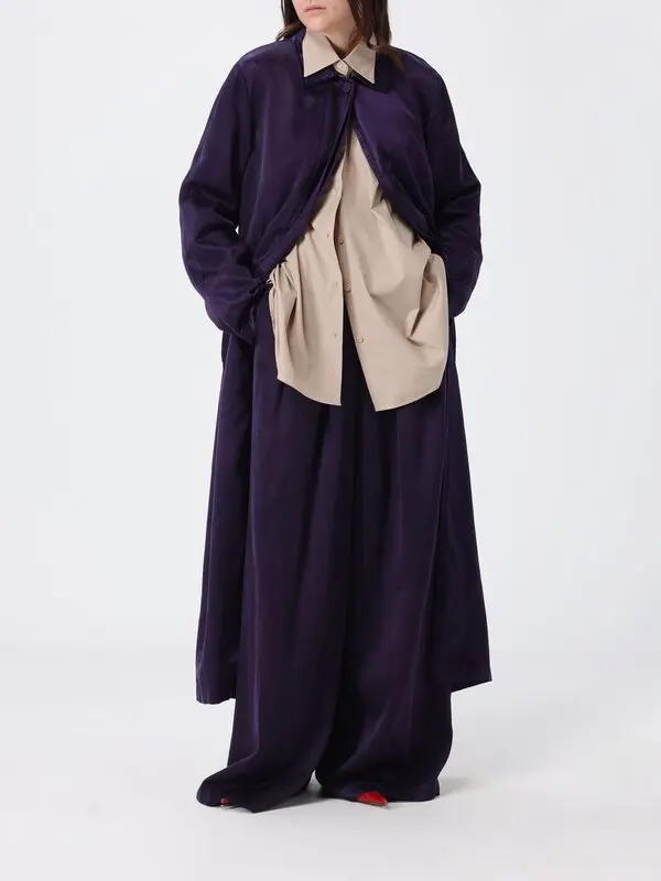 Dries Van Noten Long Cotton Blend Trench Coat