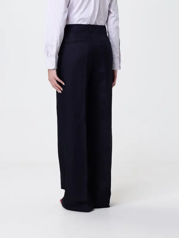 Ralph Lauren Wide Leg Linen Blend Trousers