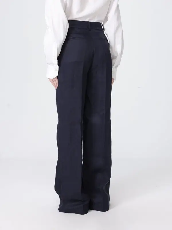 Ralph Lauren Wide Leg Tailored Trousers - Navy