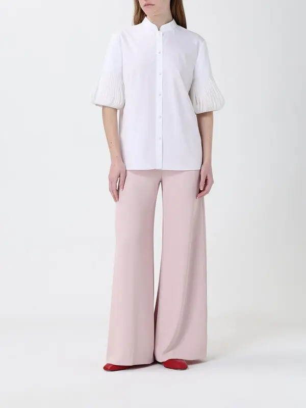Valentino Garavani Pleated Sleeve Cotton Shirt