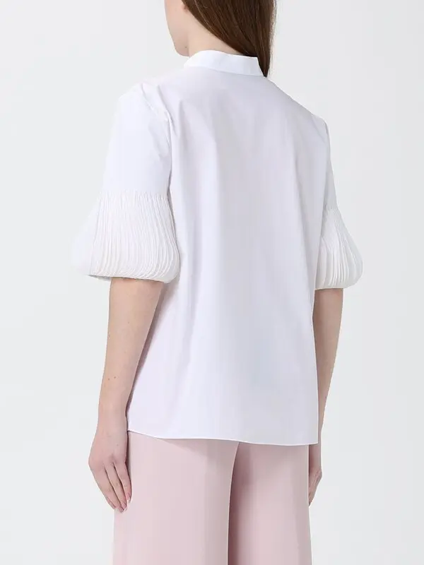 Valentino Garavani Pleated Sleeve Cotton Shirt