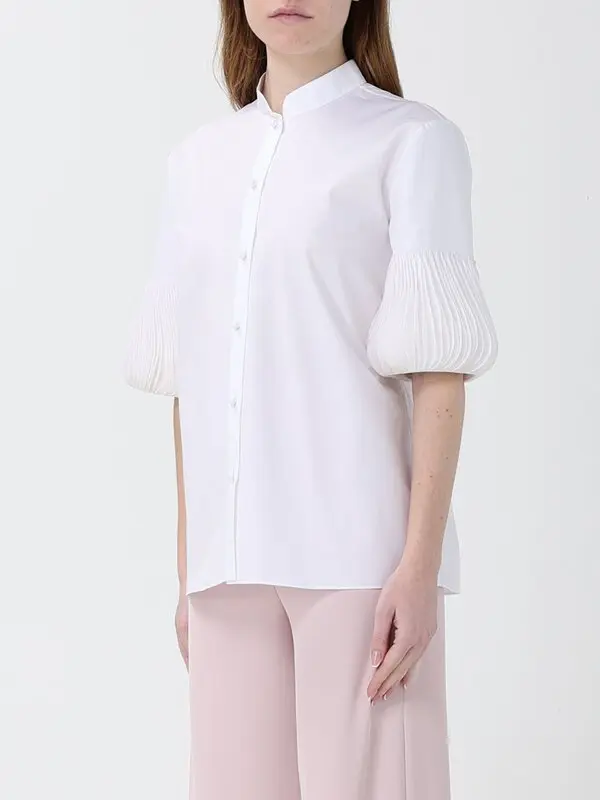 Valentino Garavani Pleated Sleeve Cotton Shirt