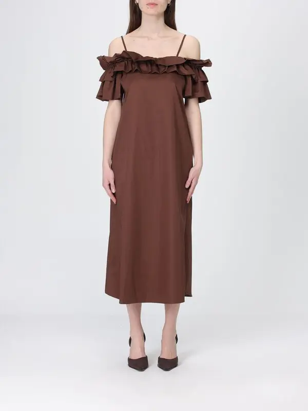 HANITA Off-the-shoulder Ruffled Dress - Ebony