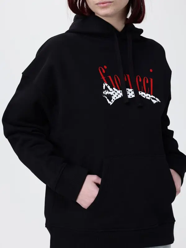 Fiorucci Hoodie With Graphic Print - Black