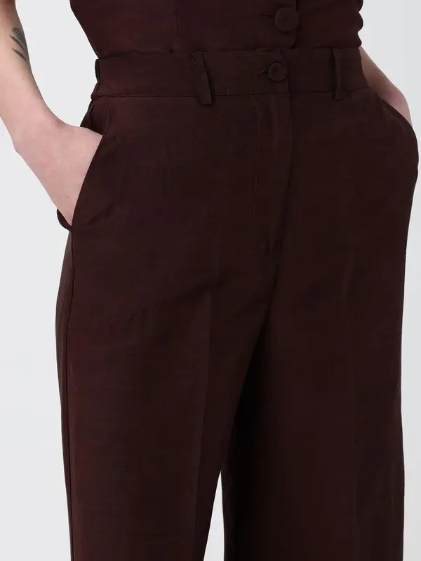 HANITA Tailored Wide-leg Trousers - Ebony