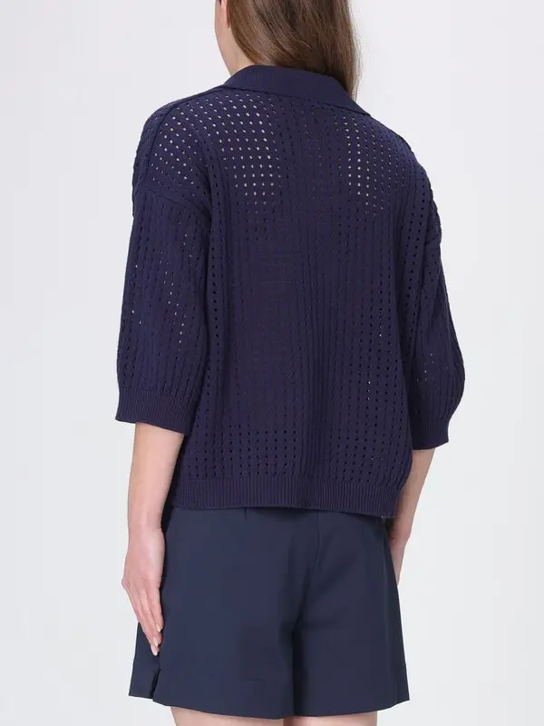KANGRA Knitted Polo Sweater - Blue