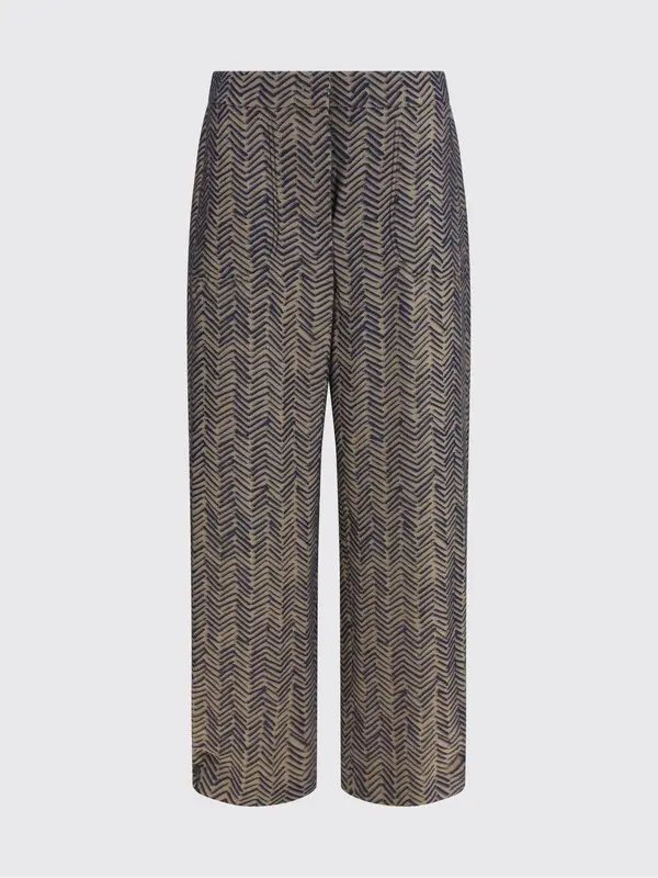 Giorgio Armani Viscose Trousers With Chevron Motif