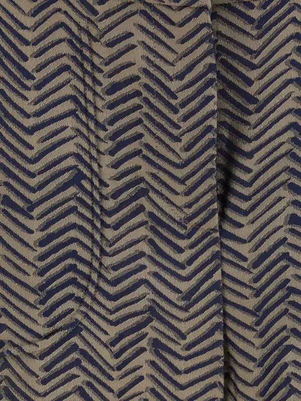Giorgio Armani Viscose Trousers With Chevron Motif