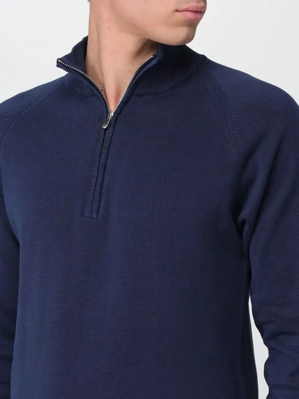 BLAUER. Quarter Zip Sweater - Blue