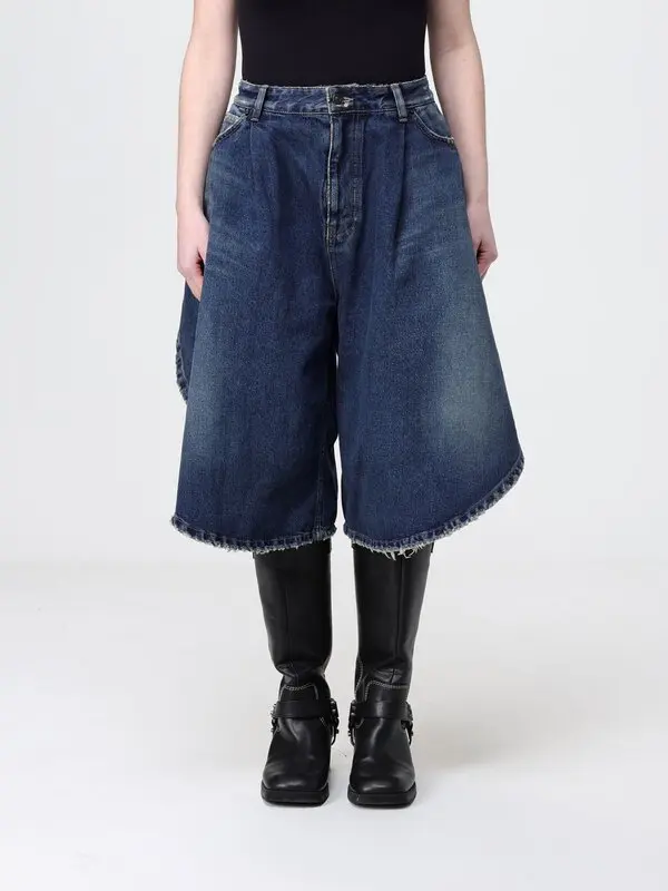 Balenciaga Oversized Denim Shorts - Ocean