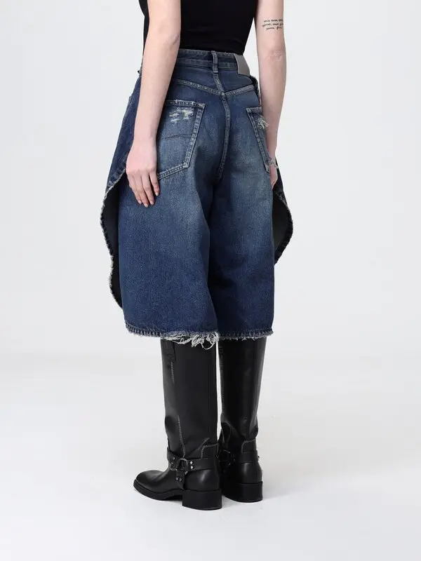 Balenciaga Oversized Denim Shorts - Ocean