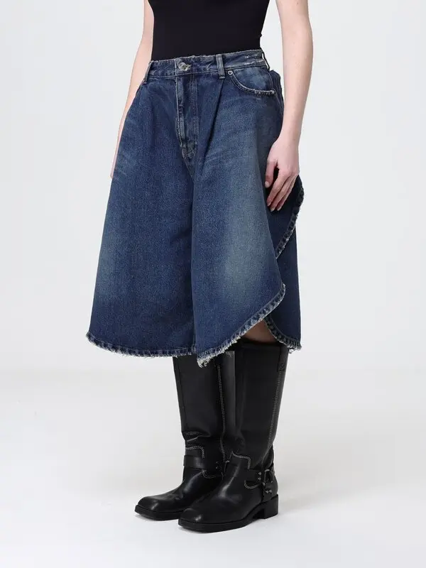 Balenciaga Oversized Denim Shorts - Ocean