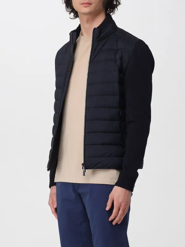 MOORER Down Padded Quilted Jacket - Blue