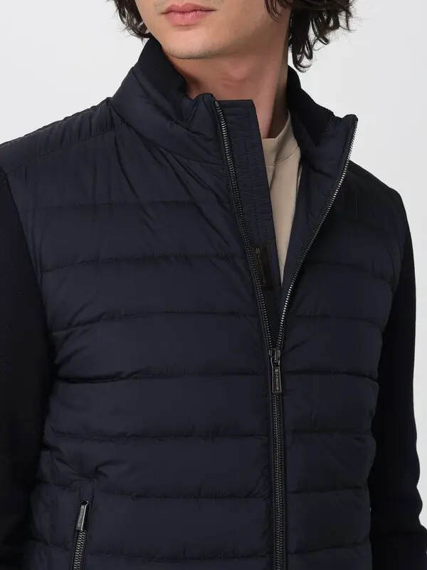 MOORER Down Padded Quilted Jacket - Blue
