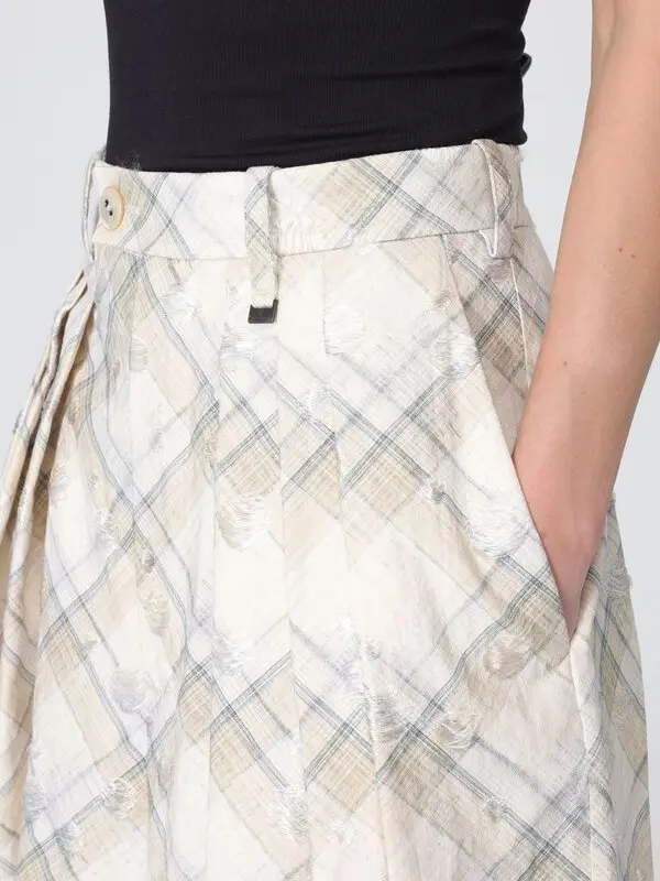 VIVIENNE WESTWOOD Pleated Tartan Midi Skirt