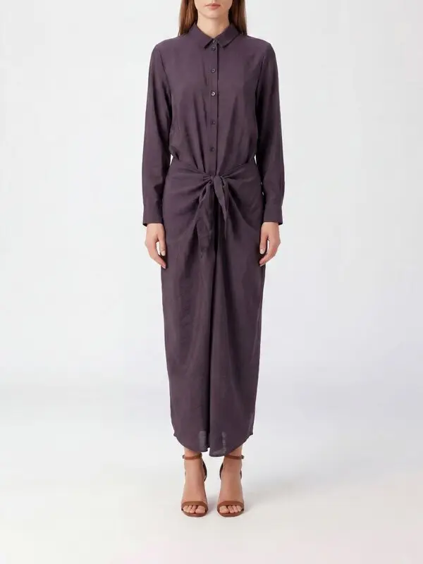 Emporio Armani Long Sleeve Shirt Dress - Blue