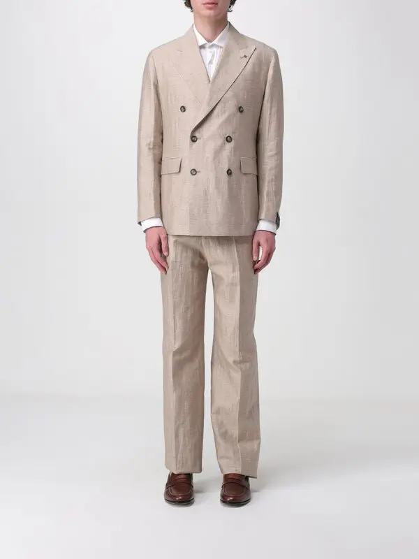 Tagliatore Double-breasted Linen Blend Suit