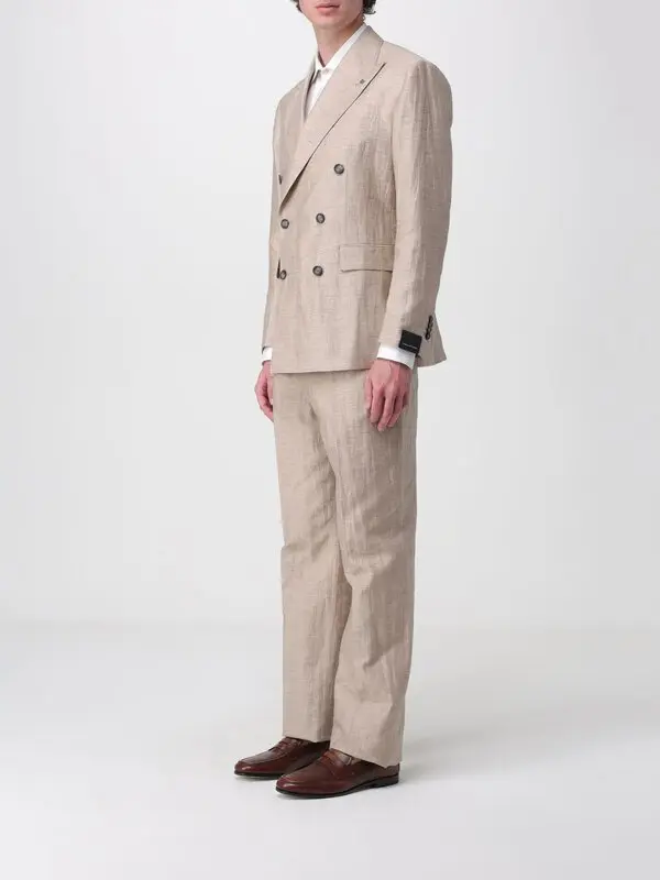 Tagliatore Double-breasted Linen Blend Suit