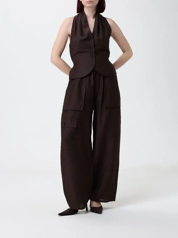 TELA Linen Blend Cargo Trousers