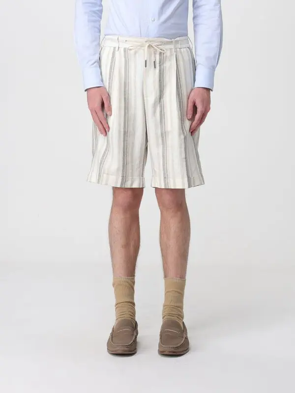 Tagliatore Tailored Striped Shorts - Red