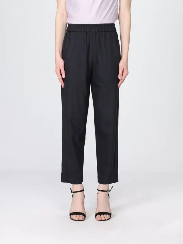 TELA Wool Blend Cropped Fit Trousers