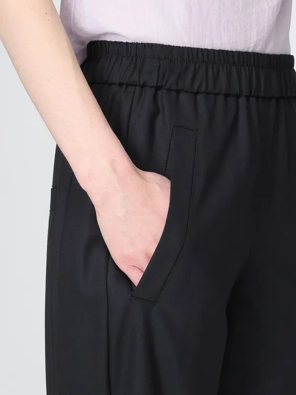 TELA Wool Blend Cropped Fit Trousers