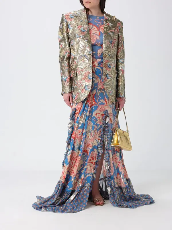 Etro Long-sleeved Printed Top - Gnawed Blue
