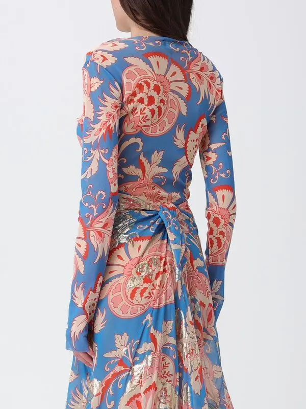 Etro Long-sleeved Printed Top - Gnawed Blue