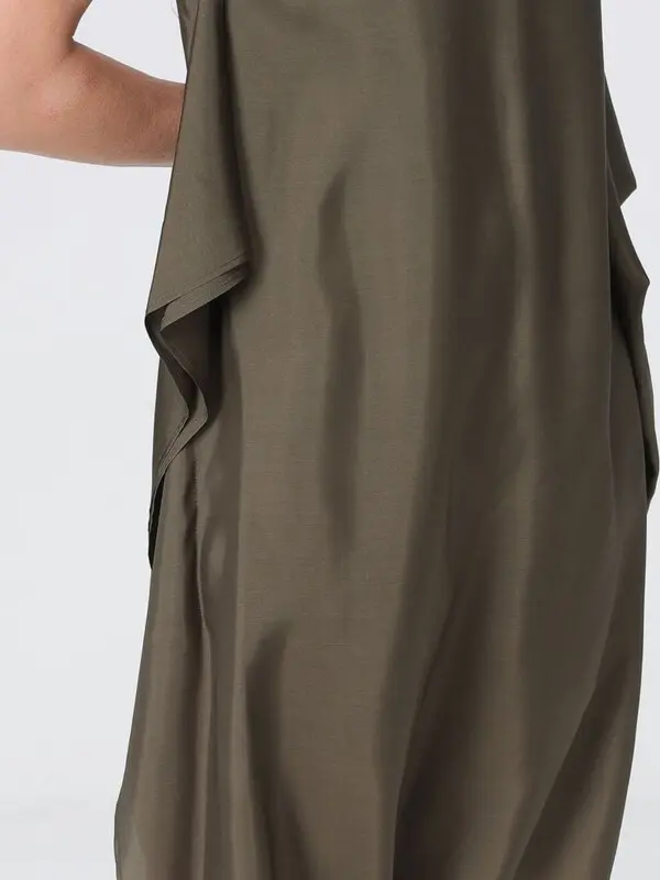 Ter Et Bantine Asymmetrical Draped Midi Dress - Military