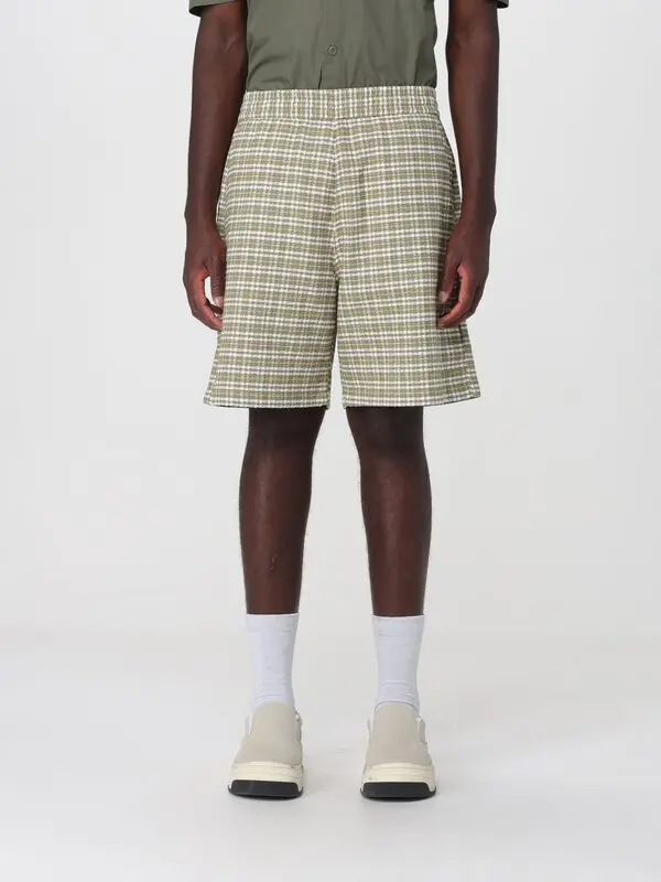 Carhartt Work In Progress Textured Plaid Shorts - Grey