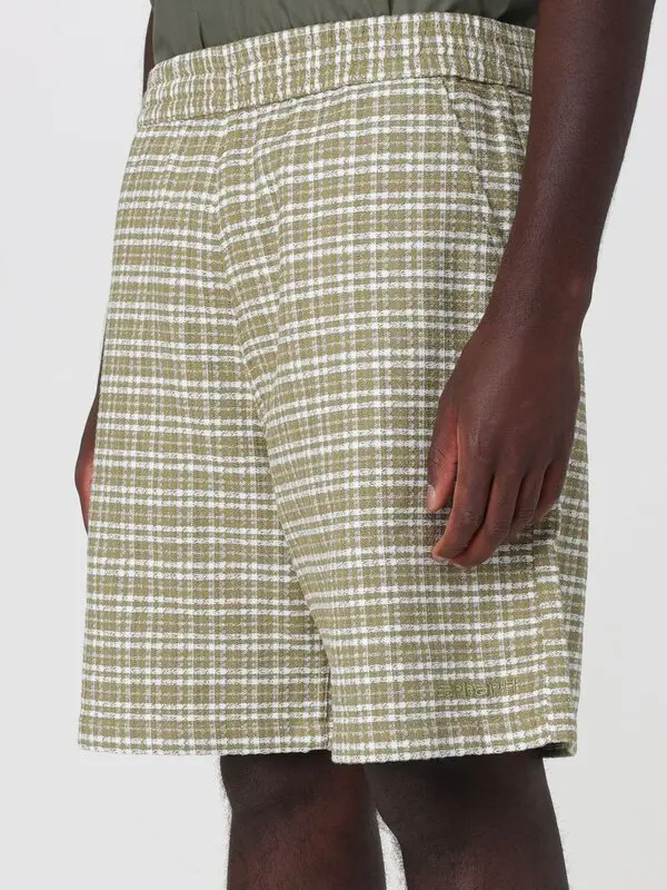Carhartt Work In Progress Check Cotton Shorts - Grey