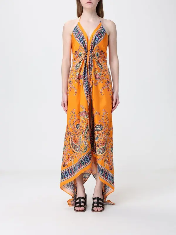 Etro Paisley Print Halterneck Maxi Dress - Yellow