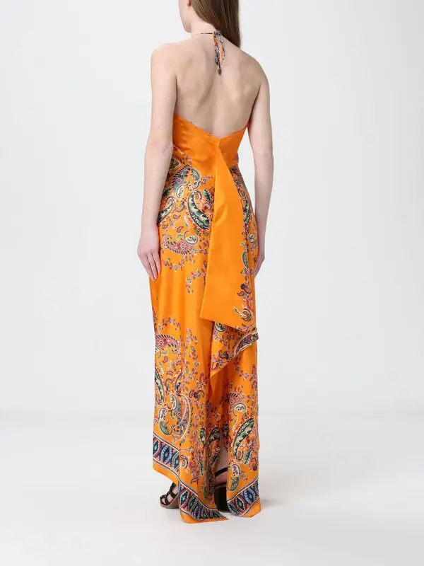 Etro Paisley Print Halterneck Maxi Dress - Yellow