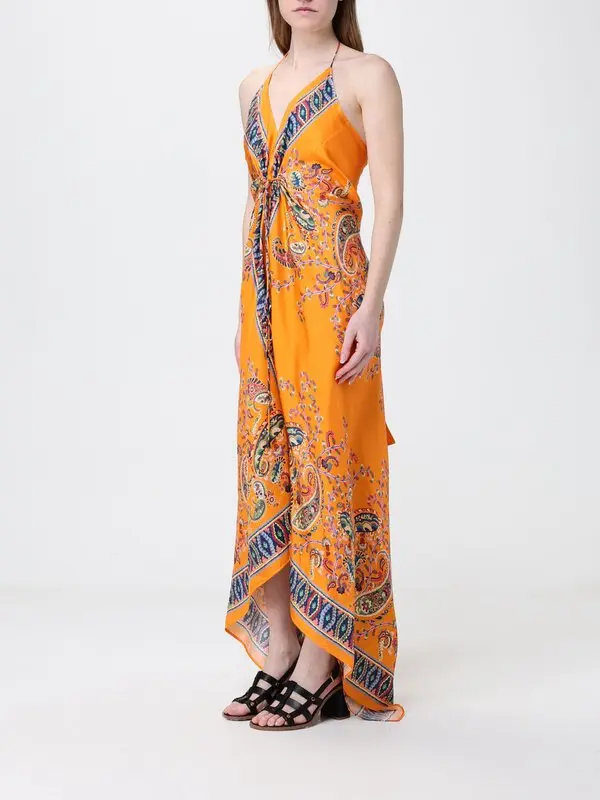 Etro Paisley Print Halterneck Maxi Dress - Yellow