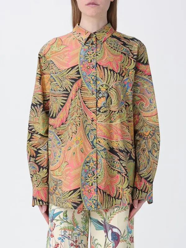 Etro Paisley Print Stretch Cotton Shirt - Multicolor