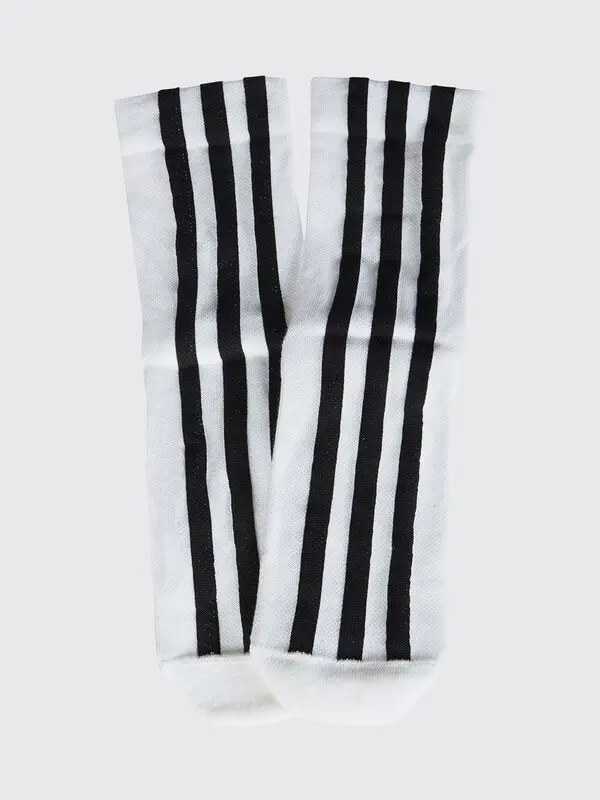 Y3 Stretch Cotton Blend Crew Socks - White