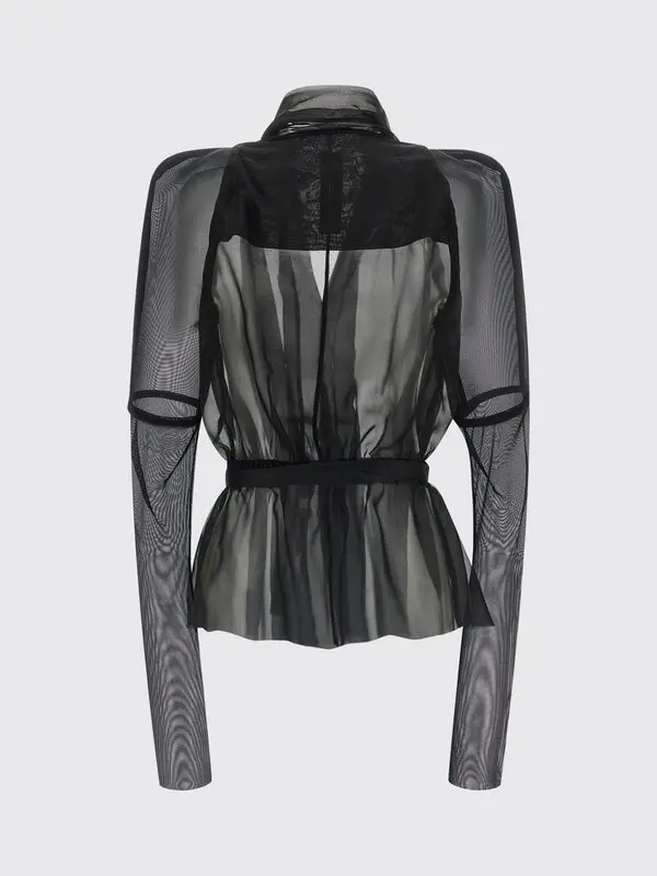 Rick Owens Sheer Silk Draped Blazer