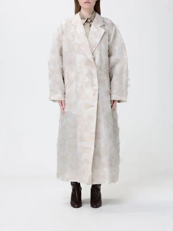 Max Mara Double-breasted Silk Coat - White