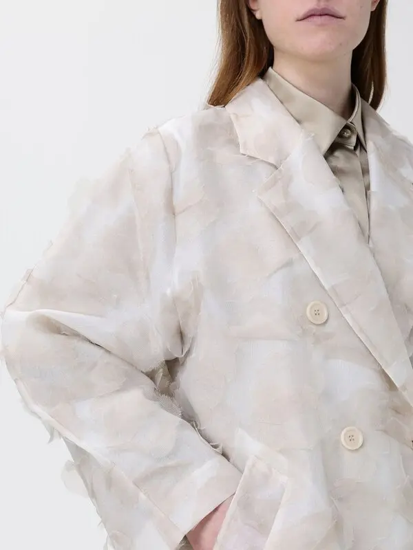 Max Mara Double-breasted Silk Coat - White