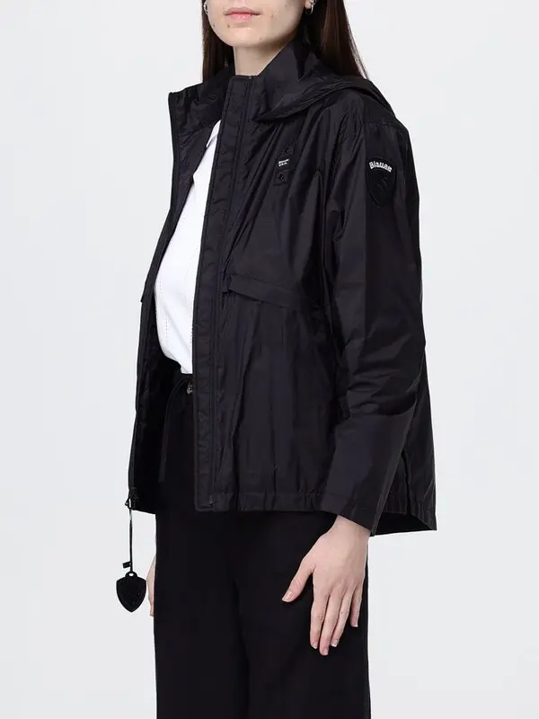 BLAUER. Polyester Hooded Jacket - Black