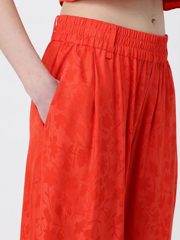 Pinko Wide Leg Trousers - Coral