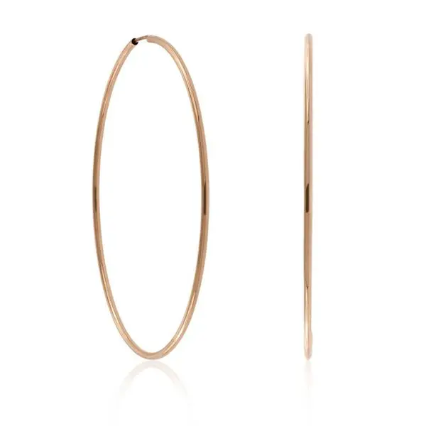 Benbridge 60mm Rose Gold Endless Hoop Earrings 14k, |03/781r - Rg