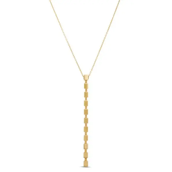 TOSCANO Cubic Linear Drop Necklace - Yg