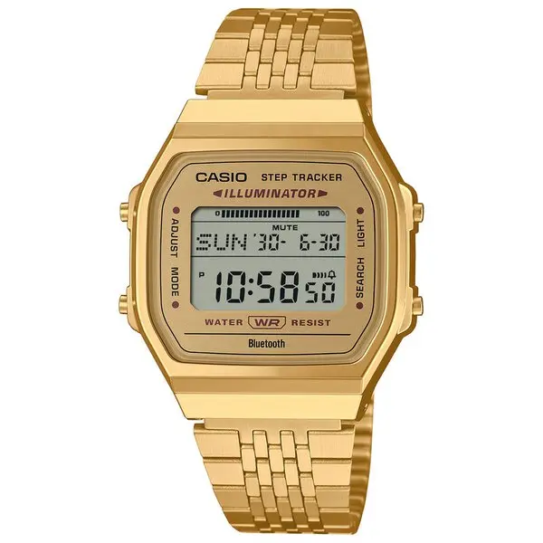 Benbridge Casio Vintage Gray Digital Dial Watch, 37.9mm X 41.6mm,|abl100weg-9avt - Stainless Steel