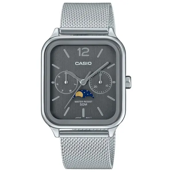 Benbridge Casio Gray Dial Watch, 34mm X 44.5mm,|mtp-m305mc-8avcf - Stainless Steel