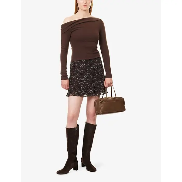REFORMATION Woven Mini Skirt