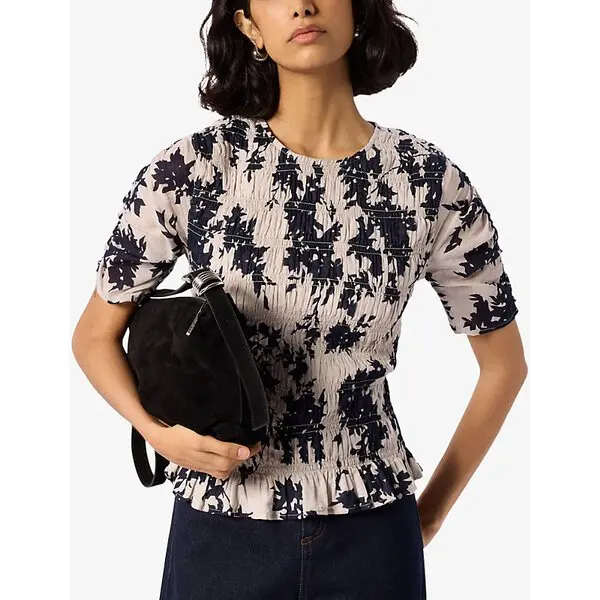 Whistles Floral-print Cotton Top